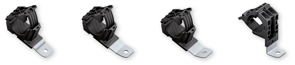 Kabelschellen für Kabel, Drähte, Schläuche und Rohre.